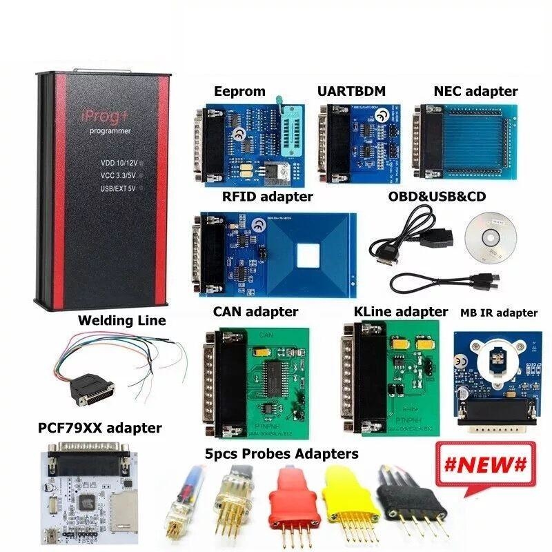 (PL/ES/RU Ship)IPROG Pro 2019 V84 Full ECU Key Programmer Iprog+ IMMO Correction Airbag Reset ...